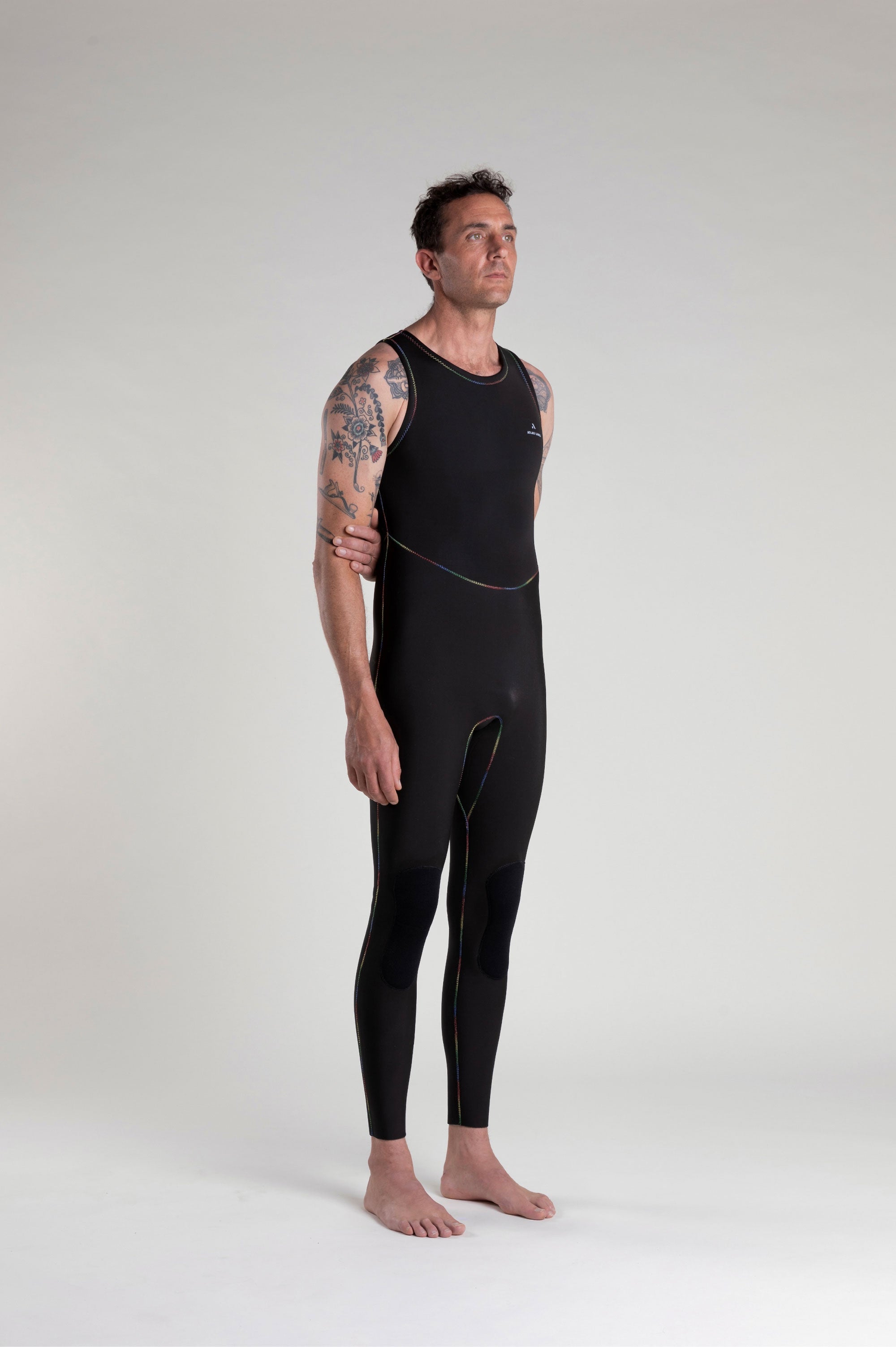 Atlas Label Essential Range - Mens Long John (Black) | Nettleton surfboards